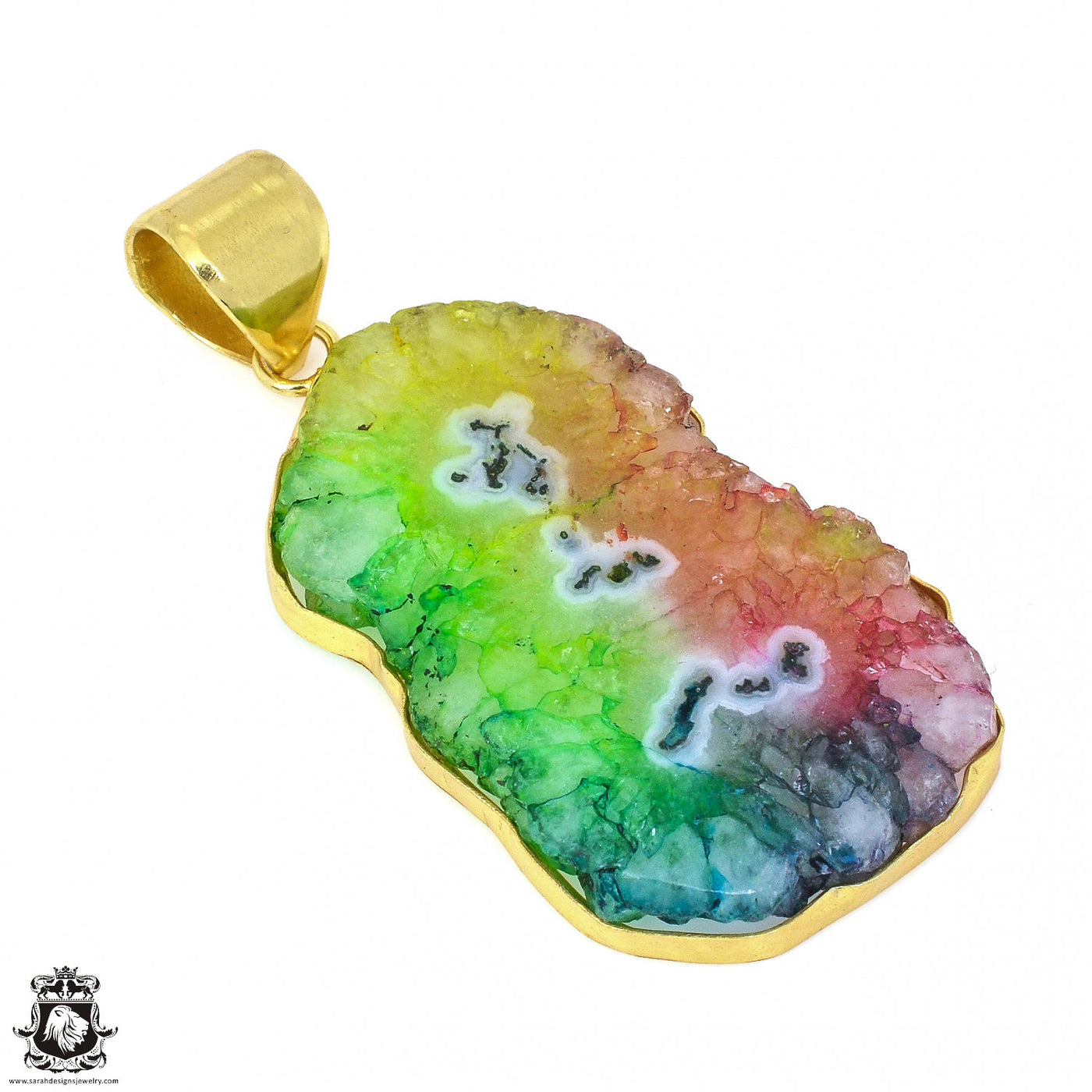 Rainbow Stalactite 24K Gold Plated Pendant GPH1211 — Sarah Designs Jewelry