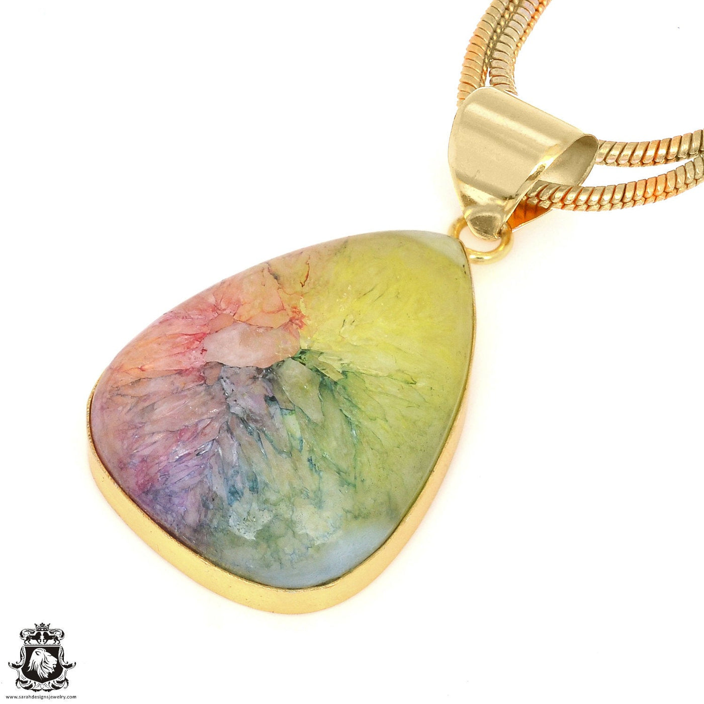 Rainbow Stalactite 24K Gold Plated Pendant GPH1145 — Sarah Designs Jewelry