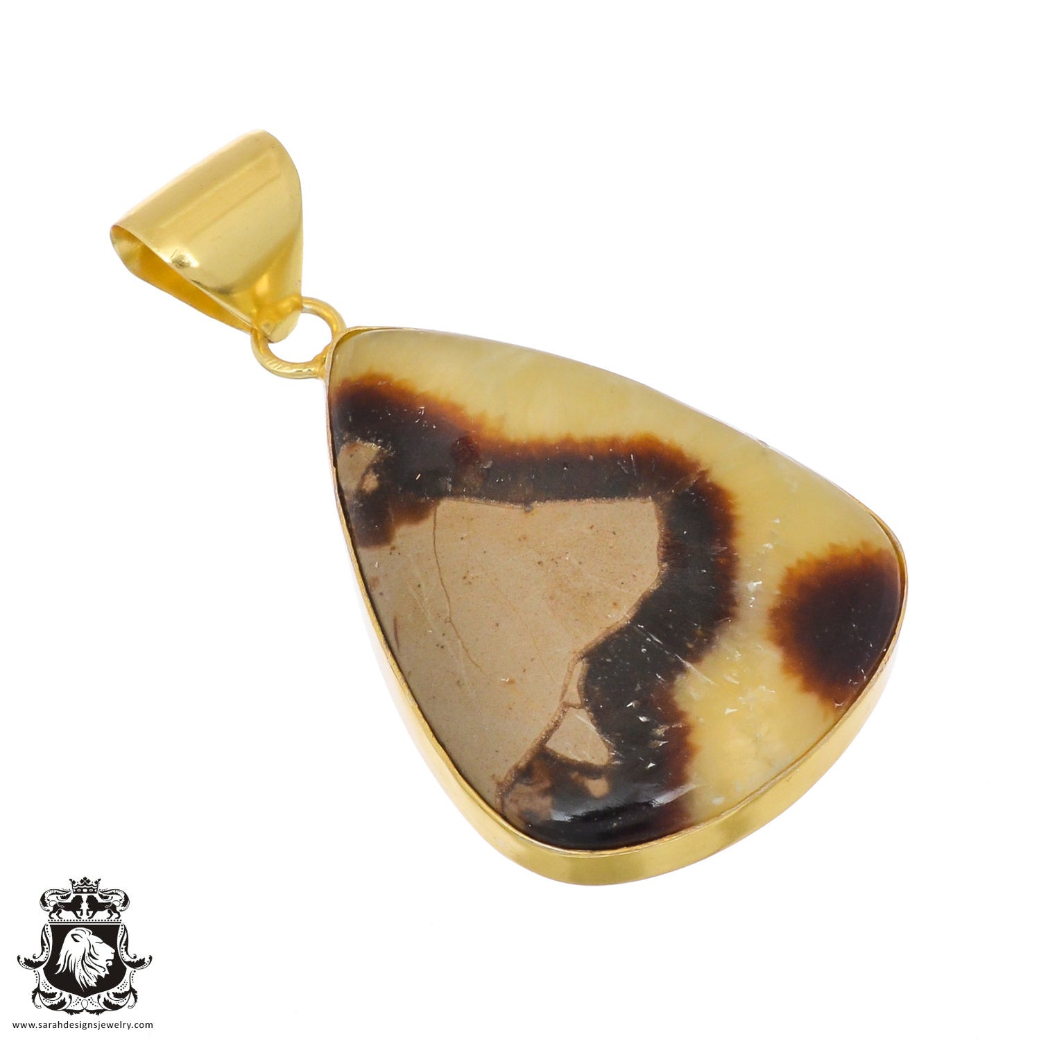Septarian Dragonstone 24K Gold Plated Pendant GPH1344 — Sarah Designs ...