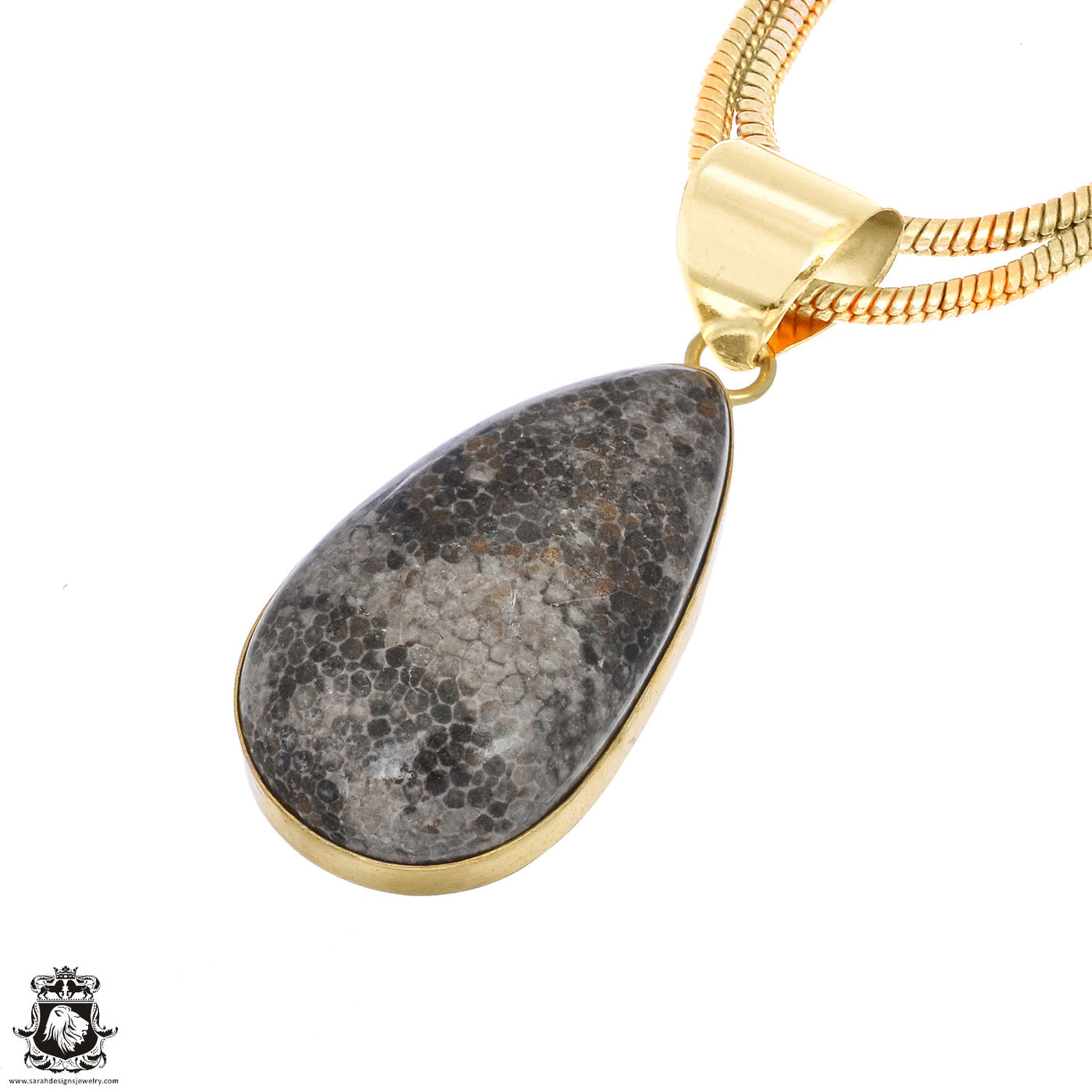 Stingray Coral 24K Gold Plated Pendant GPH1132 — Sarah Designs Jewelry