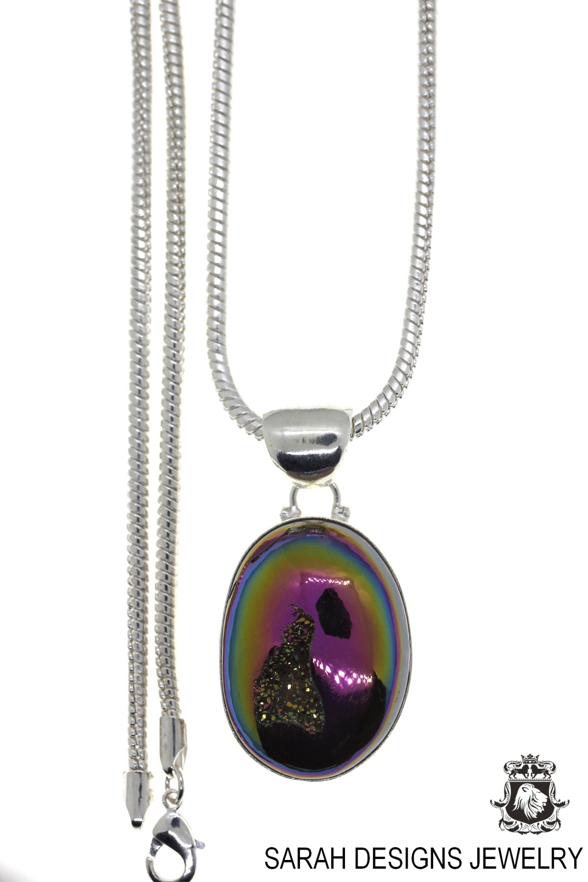 Drusy Druzy Pendant & Chain P1324 — Sarah Designs Jewelry