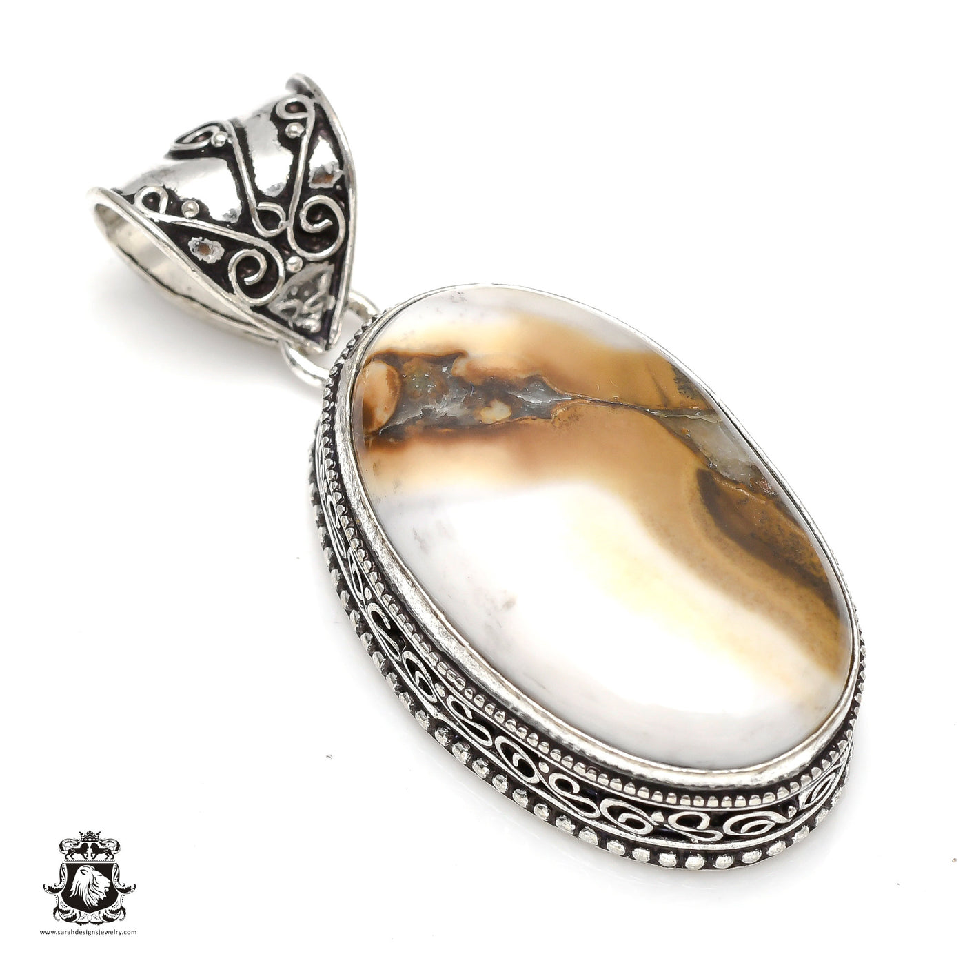 King Cobra Jasper Vintage Silver Pendant & Chain V164 — Sarah Designs ...