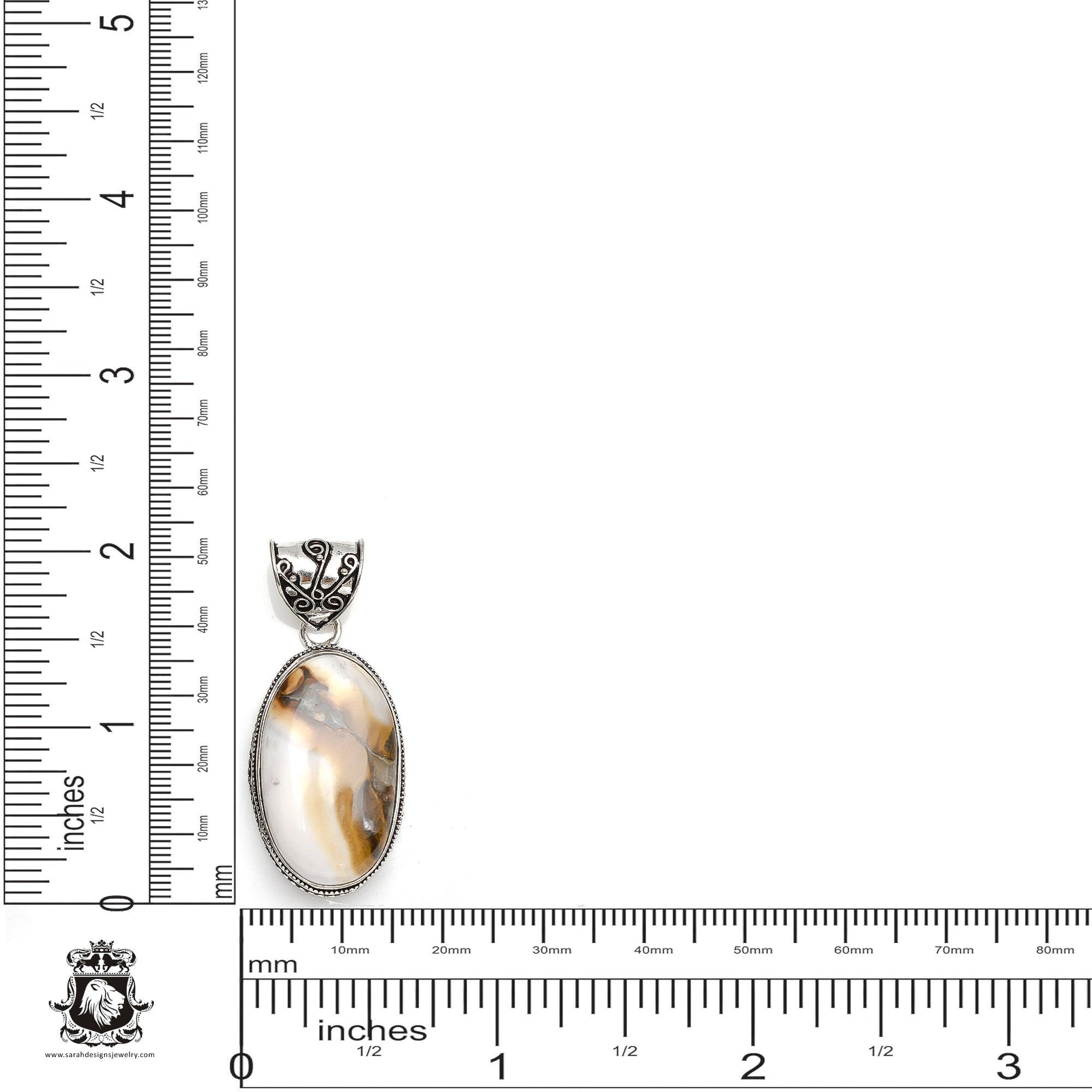 King Cobra Jasper Vintage Silver Pendant & Chain V164 — Sarah Designs ...