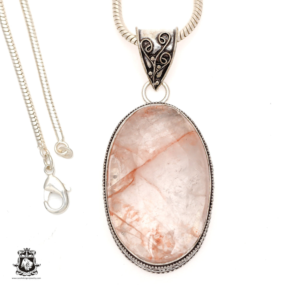 Lodolite Garden Quartz Vintage Silver Pendant & Chain — Sarah Designs ...
