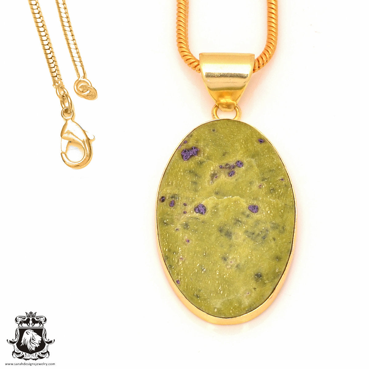 Atlantisite 24K Gold Plated Pendant GPH130 — Sarah Designs Jewelry