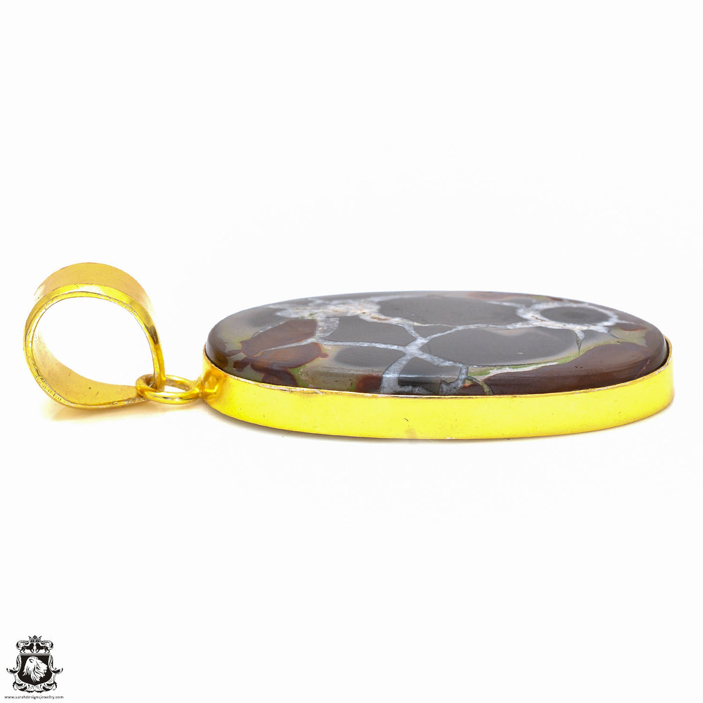 Septarian Nodule 24K Gold Plated Pendant GPH288 — Sarah Designs Jewelry